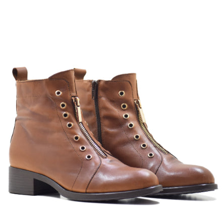 Botin Ca-1902 En Piel Krust Cuero – Helene Rouge