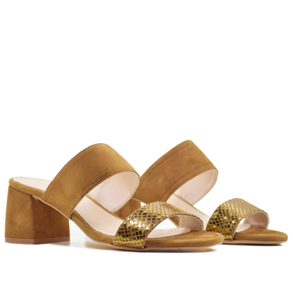 Sandale Ca-1335 Cuir Daim Cuir Piccara – Helene Rouge